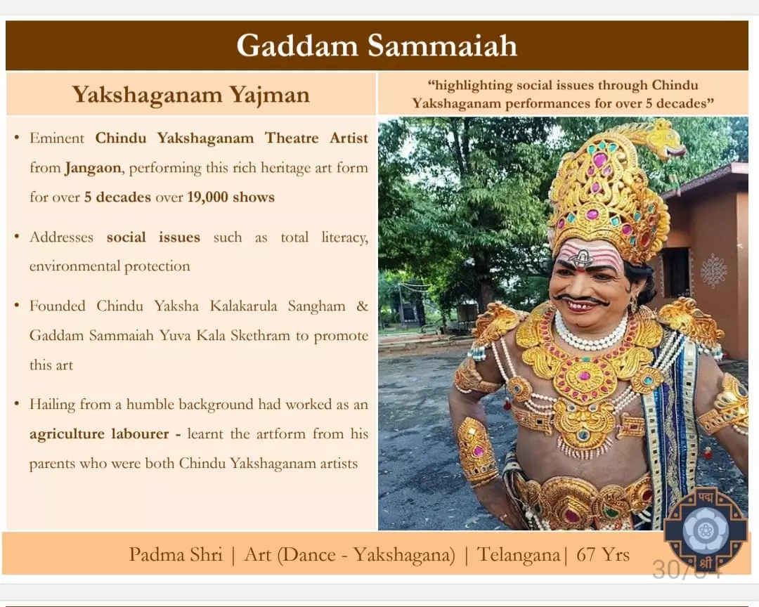 Padma Shri Honorees from TS and AP: Triumph of Art and Tradition