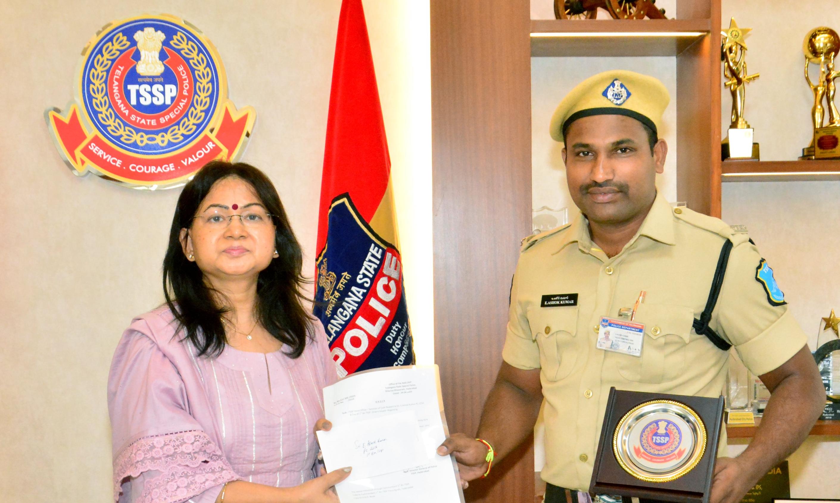 Constable Feted for Saving Life of Woman
