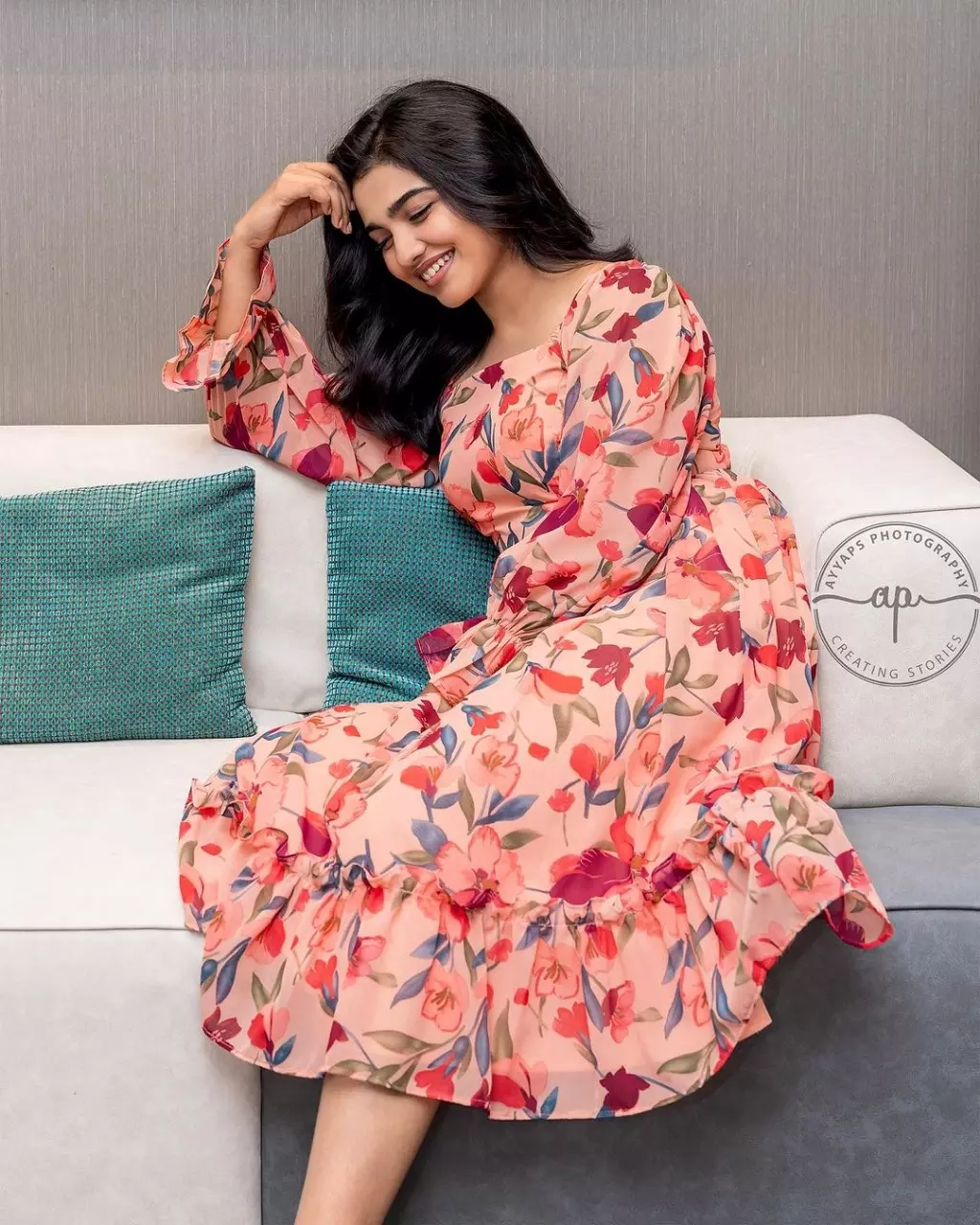 Premalu Actress Mamitha Baiju Blushes in Pink