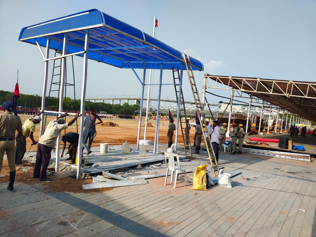 Brisk arrangements for State Formation Day celebrations at Parade Ground