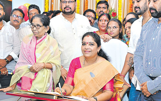 Gummadi Sandhya Rani takes charge, signs first file