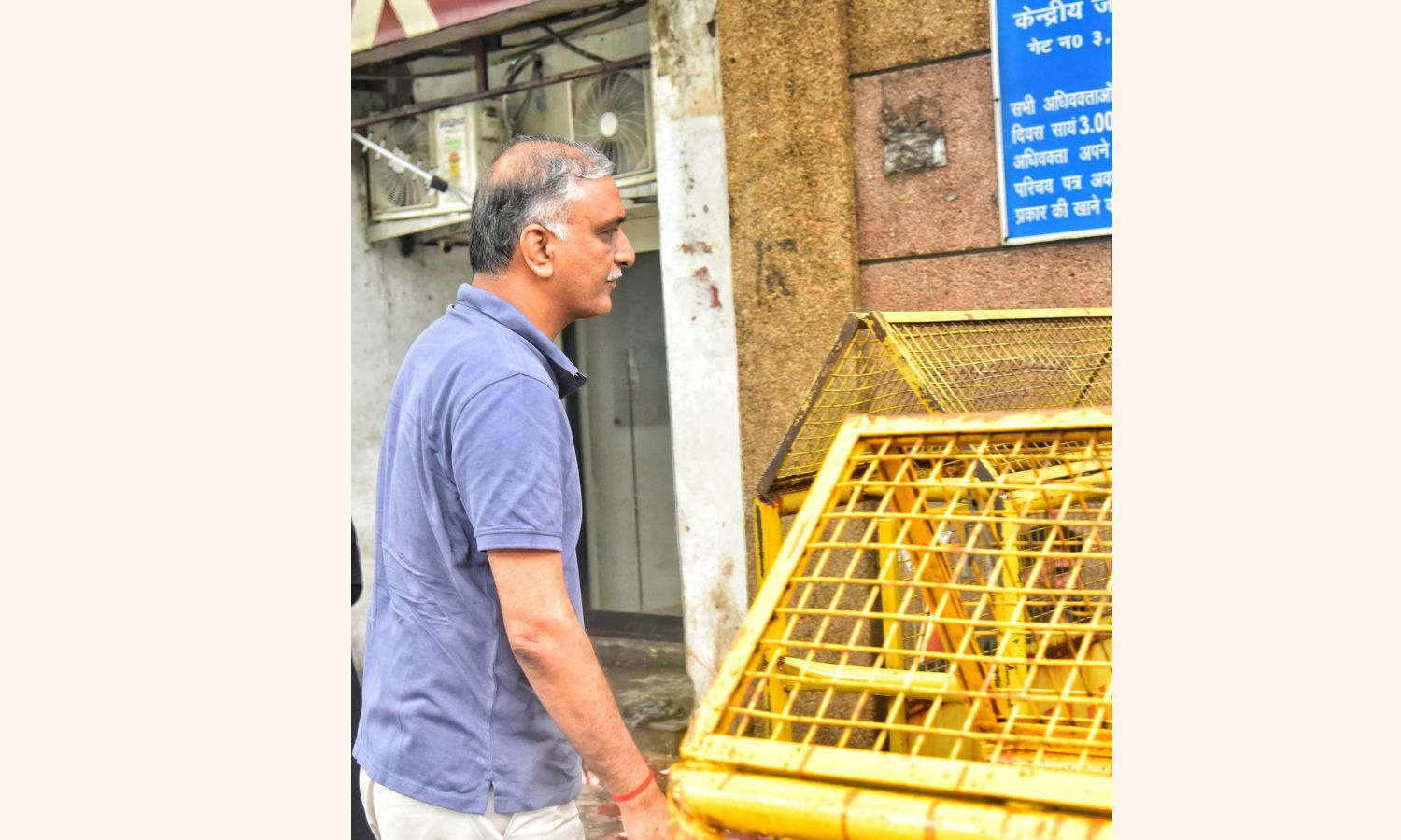 BRS MLA Harish Rao meets MLC Kavitha in Tihar jail in New Delhi