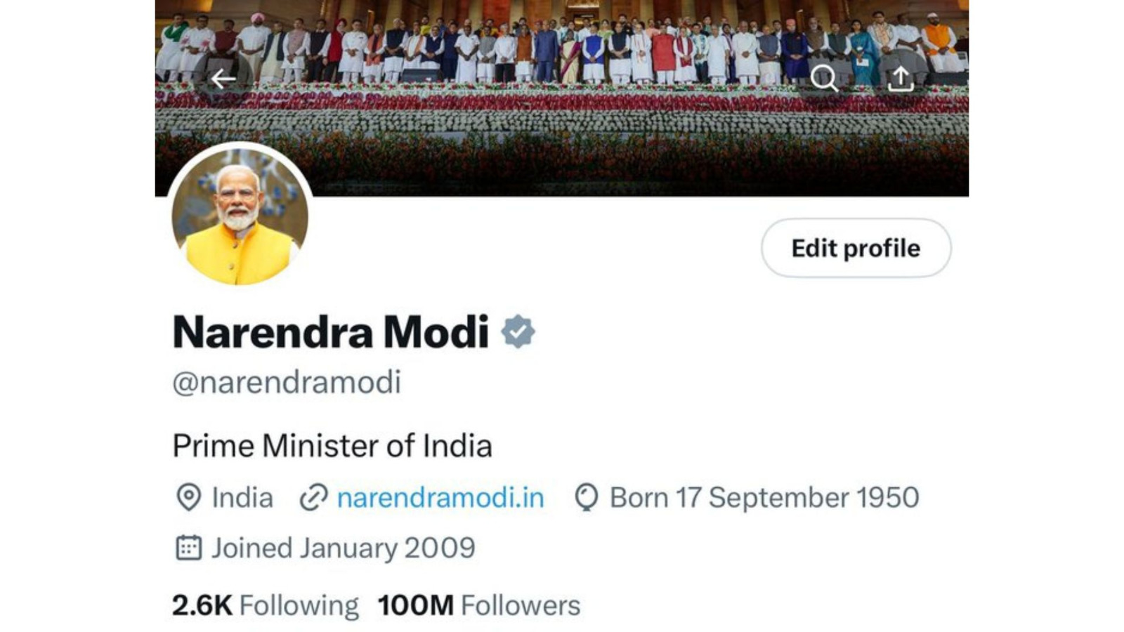 PM Modi Celebrates 100 Million Followers on X