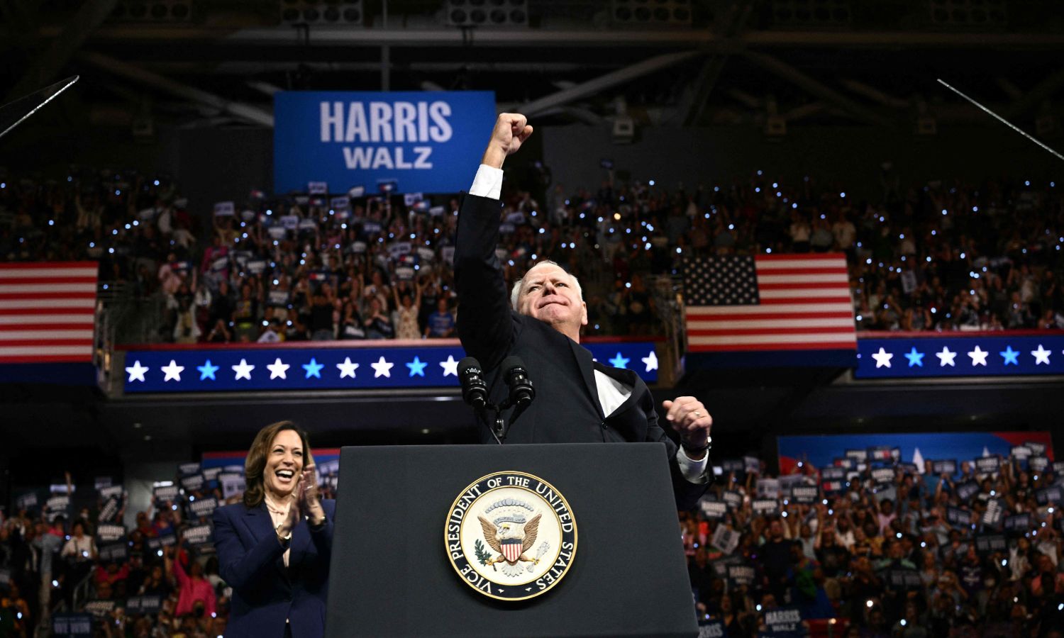Harris introduces new running mate Minnesota Gov. Tim Walz as the vice ...