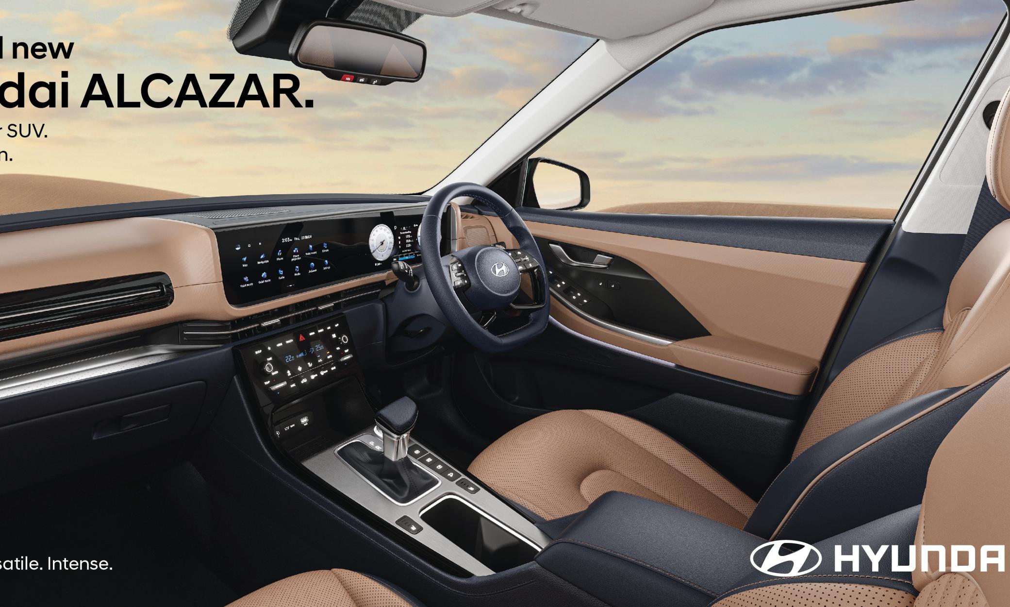 New Hyundai Alcazar SUV interior, new features revealed