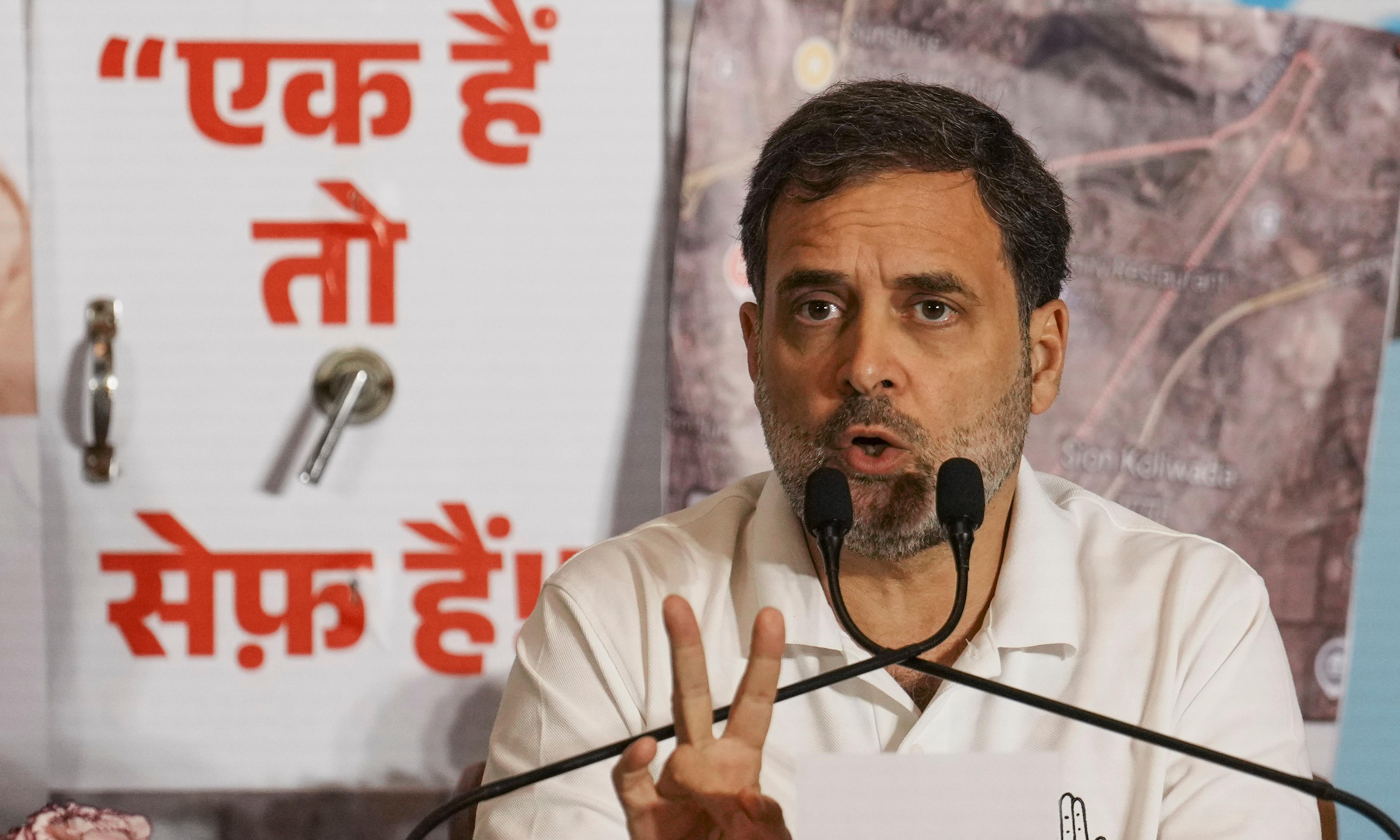 Rahul Gandhi mocks PM Modi's 'Ek hai toh safe hai' slogan