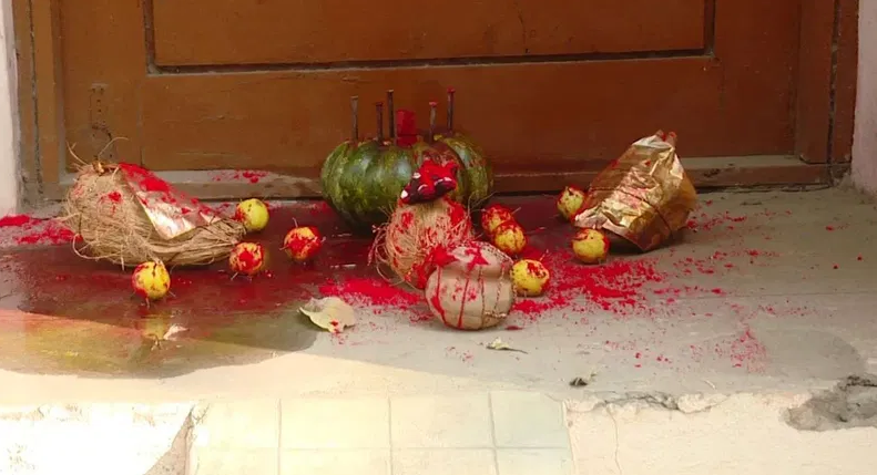 Black magic ritual uncovered outside KMF Office in Bellary, employees ...