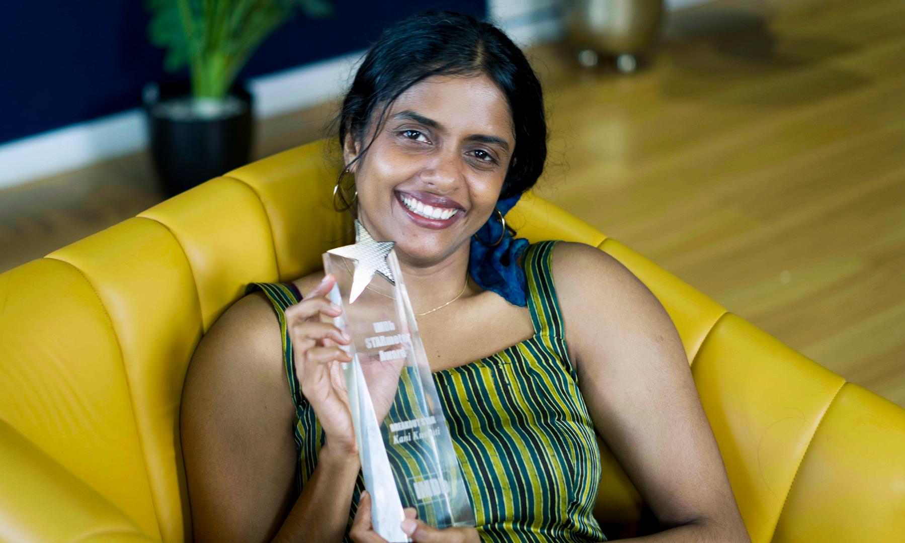 Kani Kusruti receives an IMDb STARmeter Award