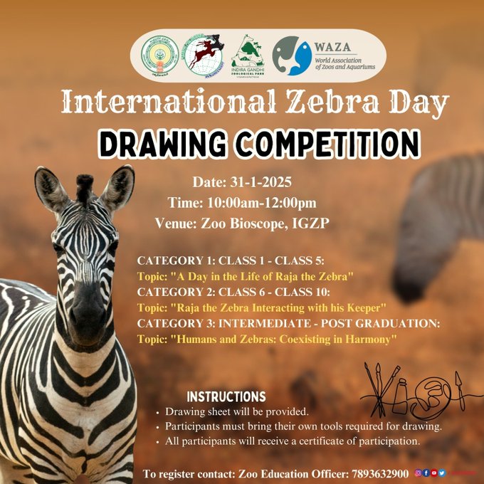 Focus on Raja at Vizag zoo on International Zebra Day today