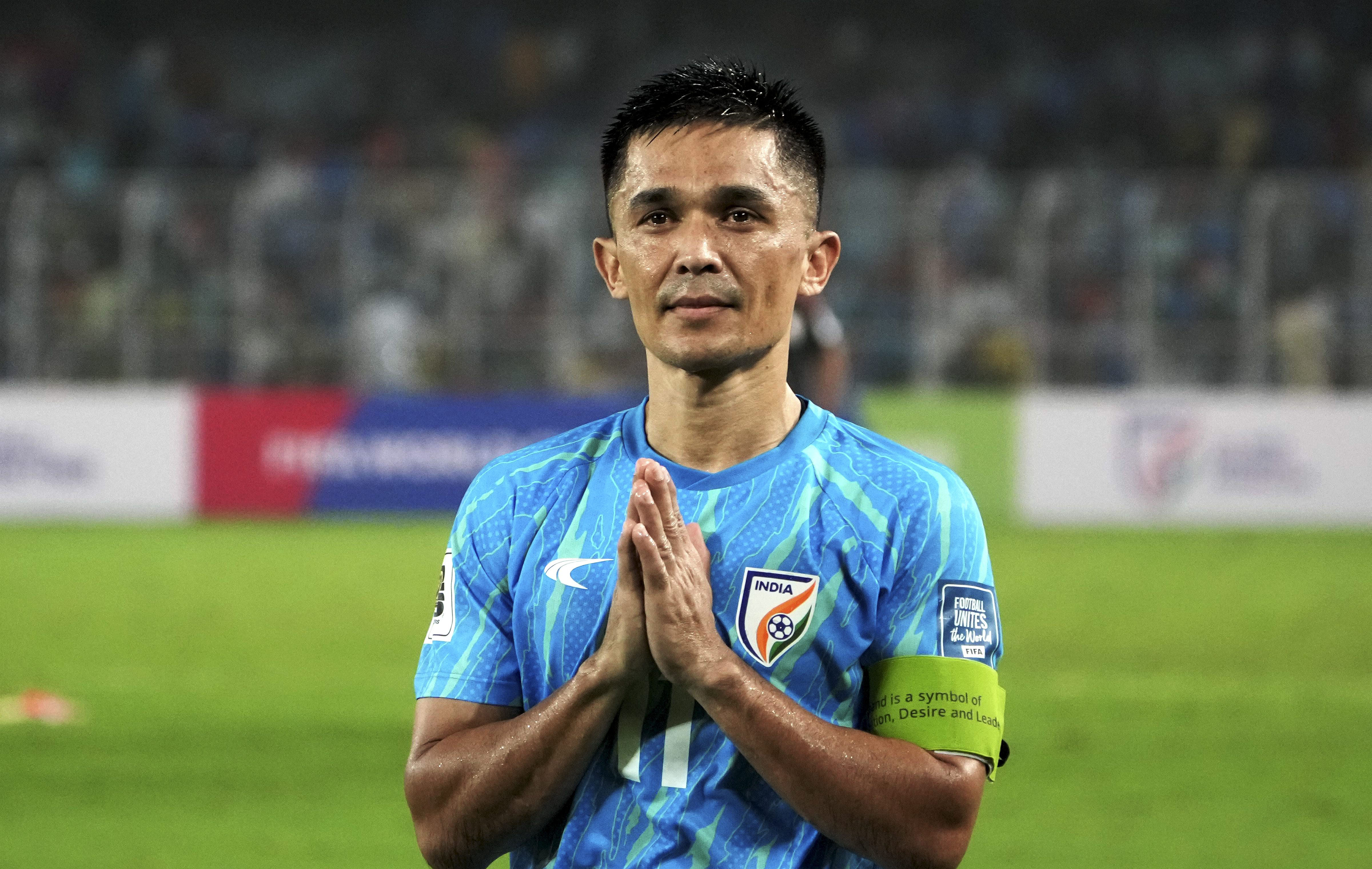 At 40, Indian football icon Sunil Chhetri comes out of international ...