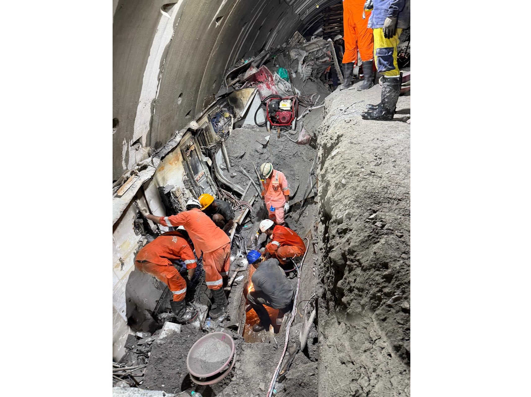 22 Days After SLBC Tunnel Collapse, Search for 7 Trapped Workers Continues