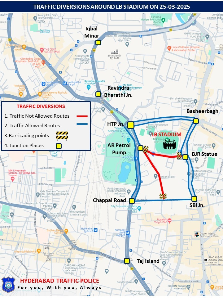 Traffic advisory issued for Iftar dinner at LB Stadium