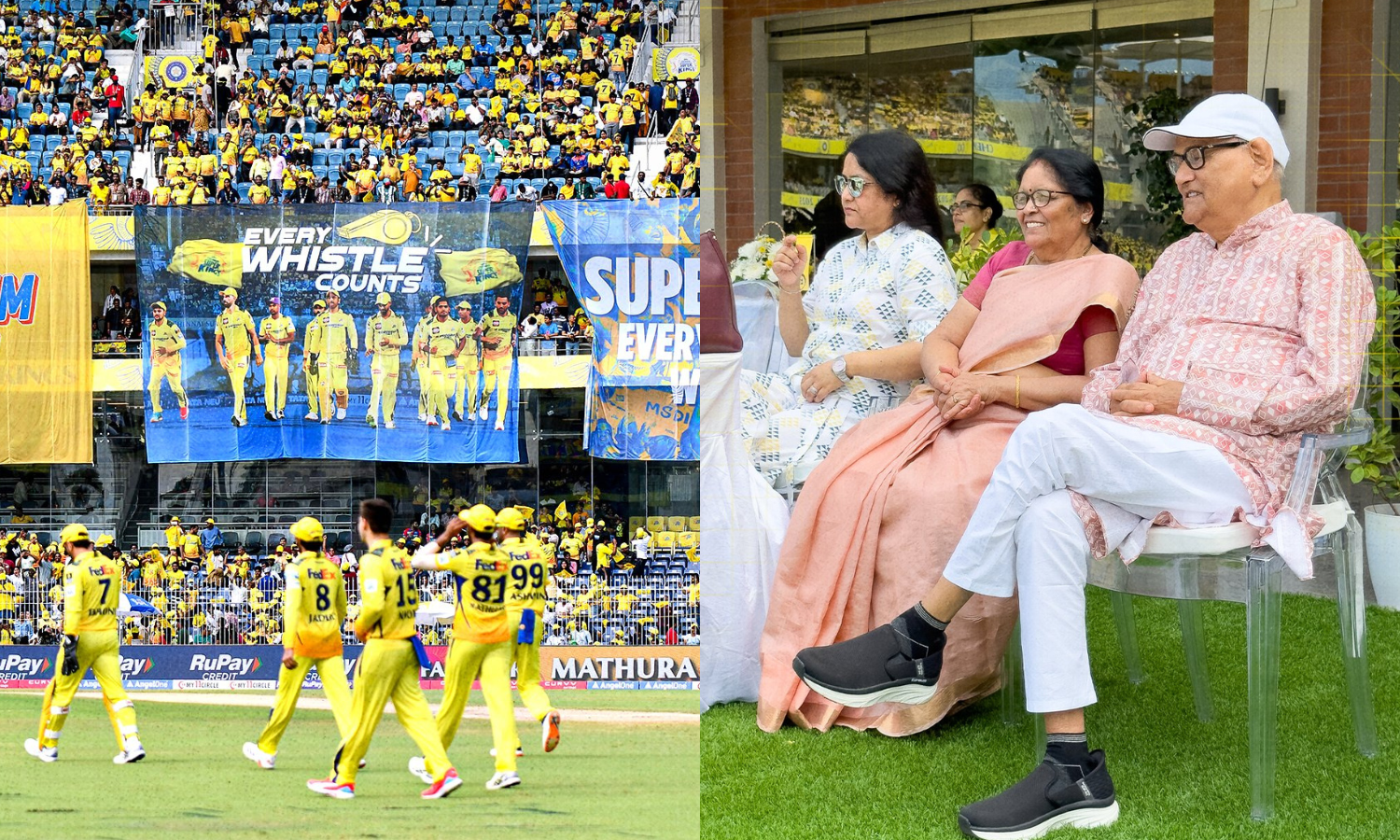In a first, MS Dhoni's parents attend CSK's Chepauk match against DC