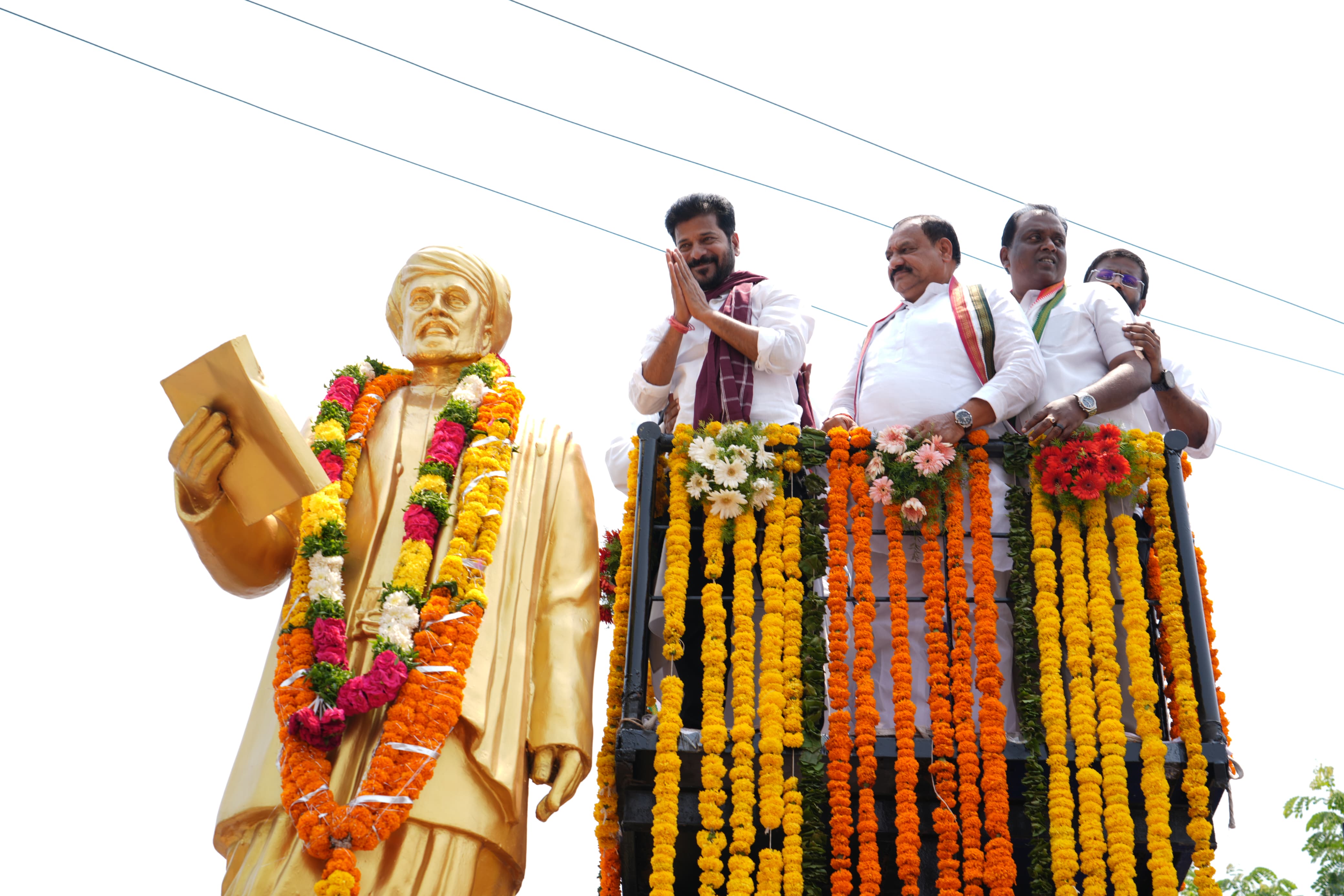 Revanth Reddy inspects site for installing Jyothirao Phule’s statue at ...