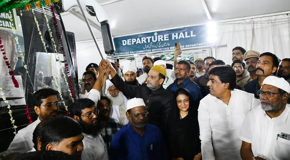 Hyderabad: First Batch Of Indian Haj Pilgrims Flagged Off From Haj House