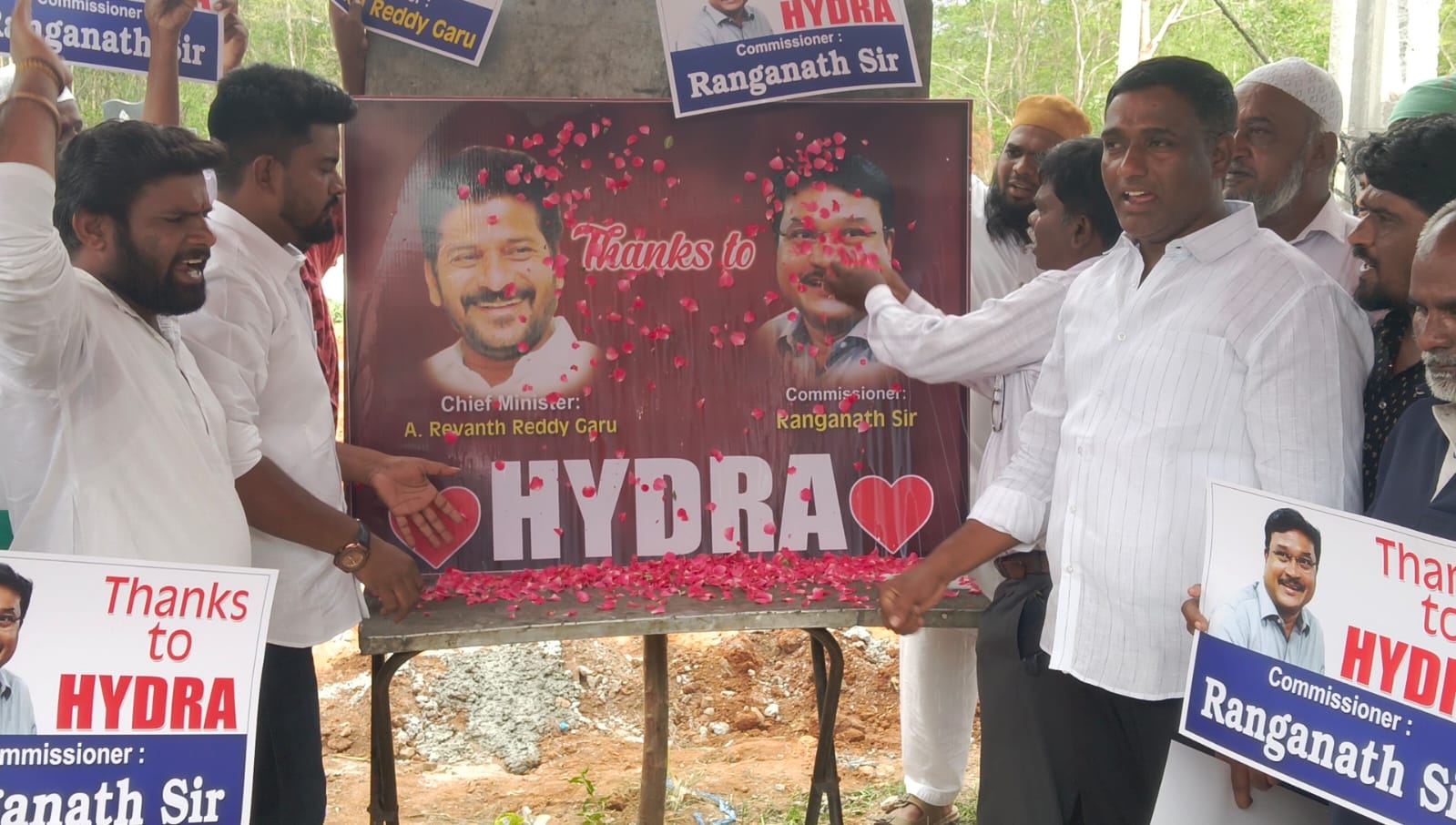 Peerzadiguda Residents Celebrate HYDRAA's Actions Of Removing ...