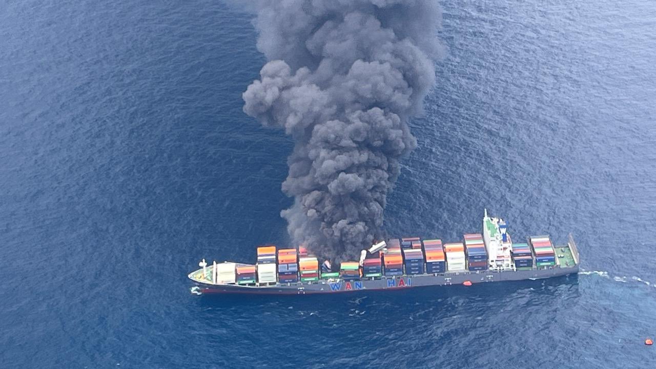 India’s Coast Guard Heroically Tow a Burning Ship to Protect the ...
