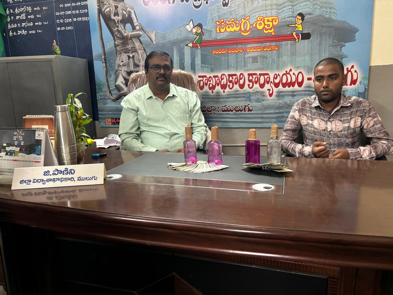 ACB Nabs Mulugu DEO, Junior Assistant In Rs.20,000 Bribe Case