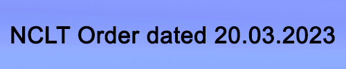 NCLT Order dated 20.03.2023