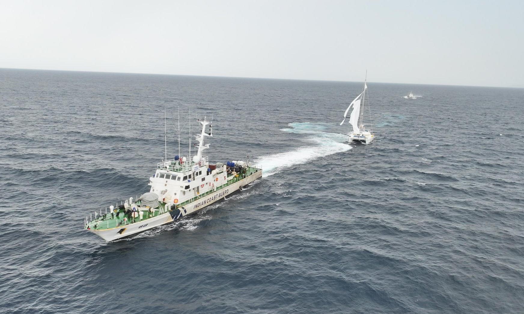 Indian Coast Guard Rescues Two US Nationals Stranded At Sea Near Nicobar Islands