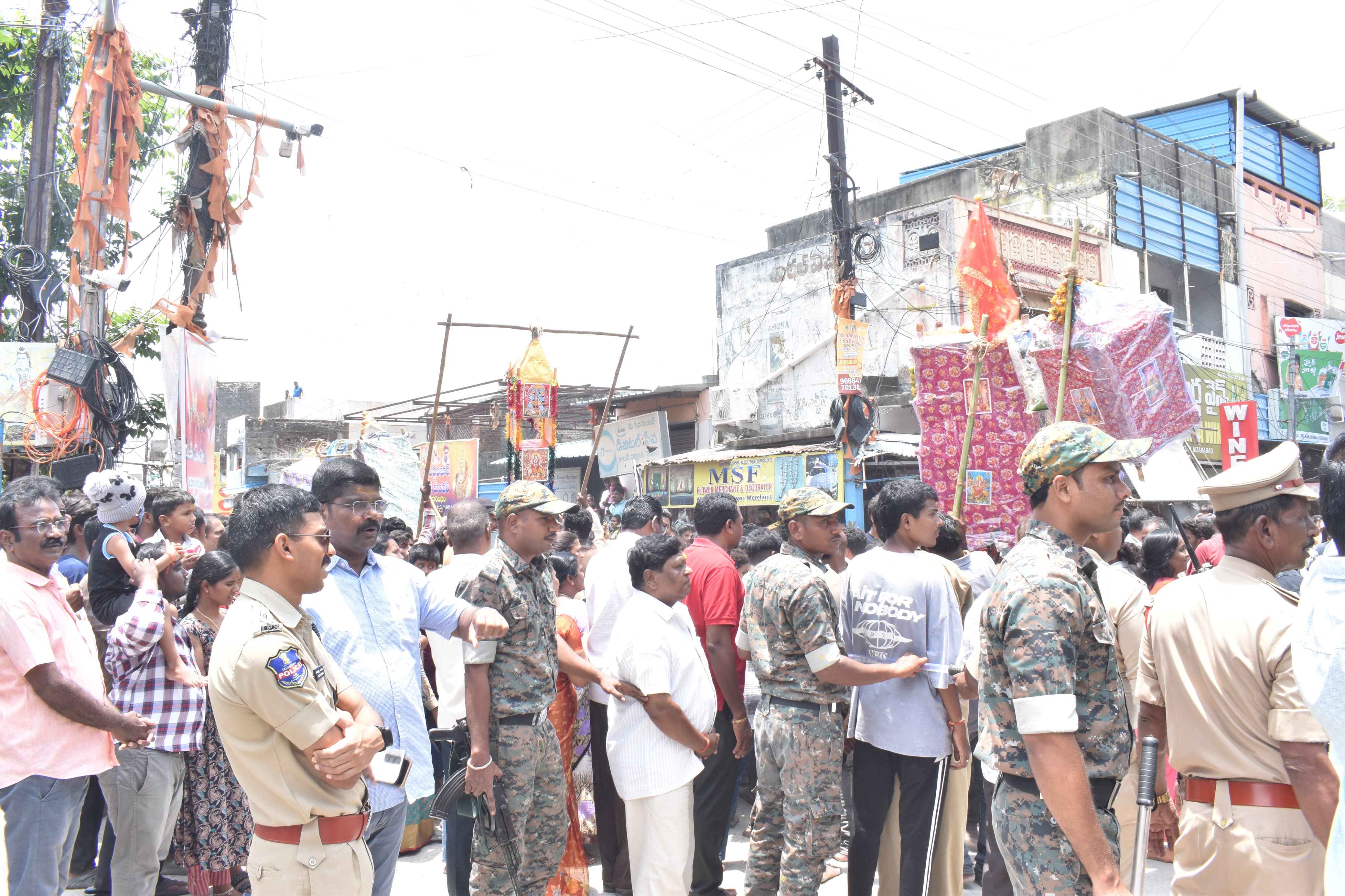 Sacred Statues Grace Nizamabad For Oora Panduga Festival