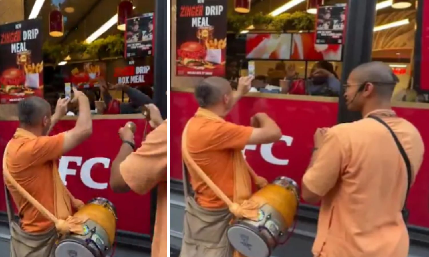 After Chicken Prank at ISKCON Restaurant, Devotees Chant Outside KFC in ...