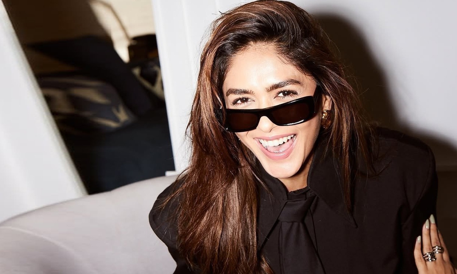 Mrunal Thakur Shines in Stylish Black Ensemble