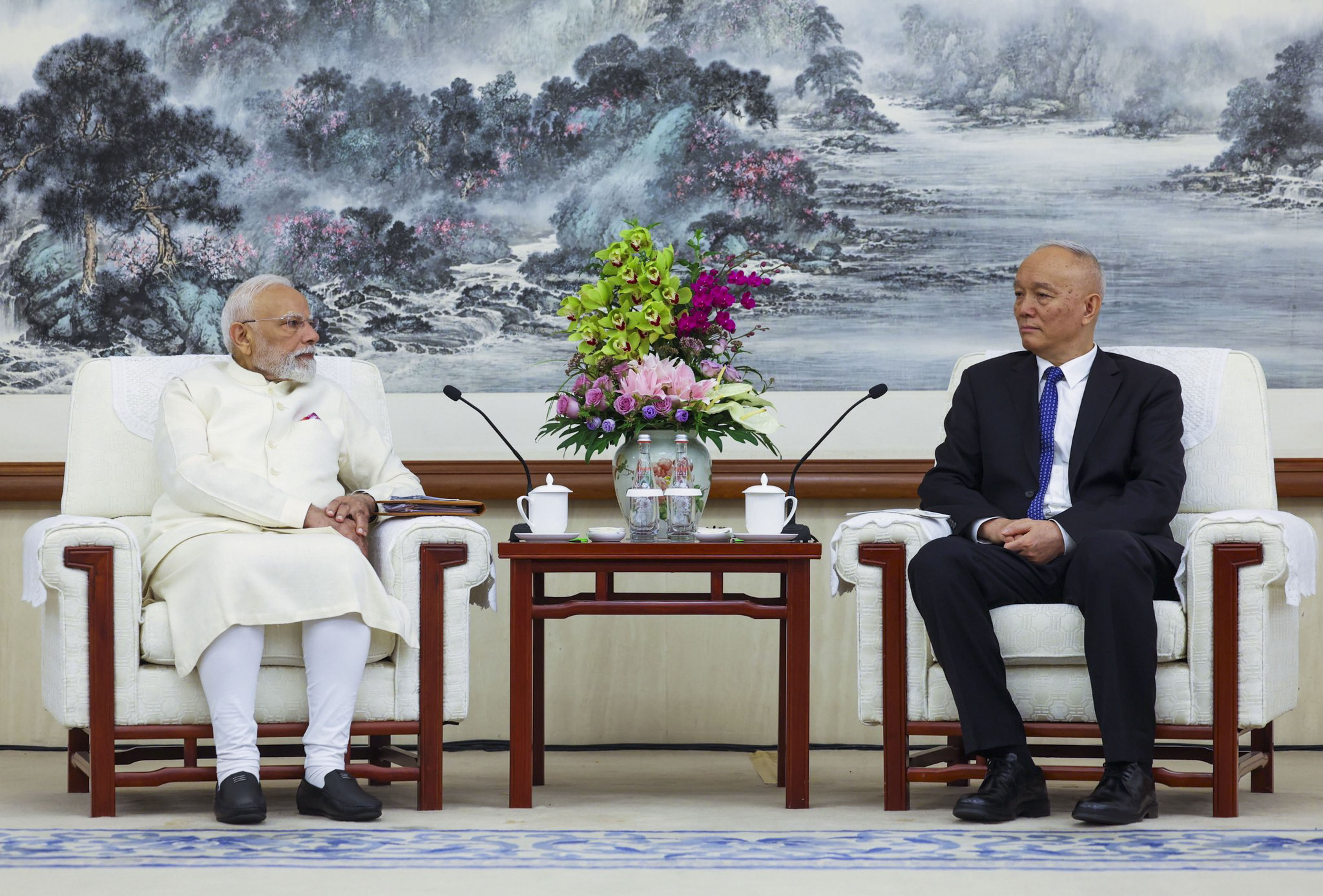 Modi Shares Bilateral Relations Vision With Xi's Confidant Cai