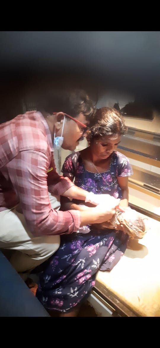 Delivery in Deep Forest Under Cell Phone Light