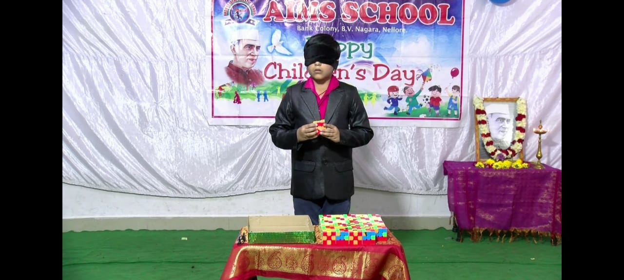 Nellore Student Creates Blindfolded Rubik’s Cube Portrait Of President ...