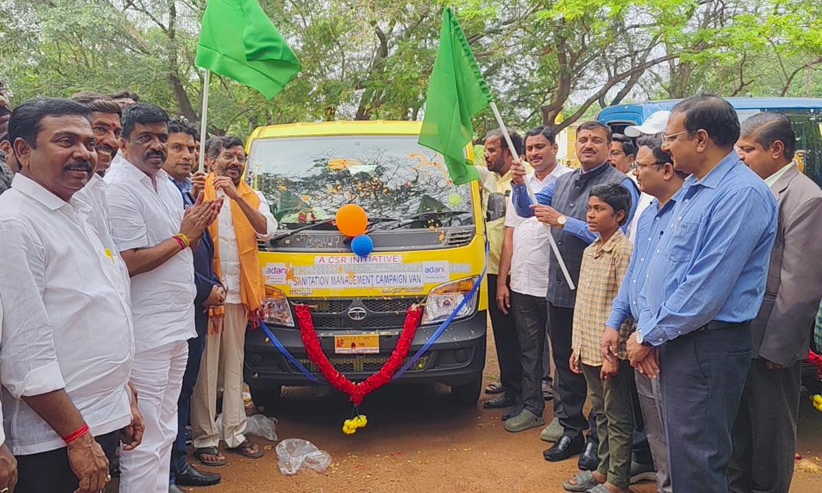 Adani Krishnapatnam Port Provides Four Sanitation Vehicles To Muthukuru ...
