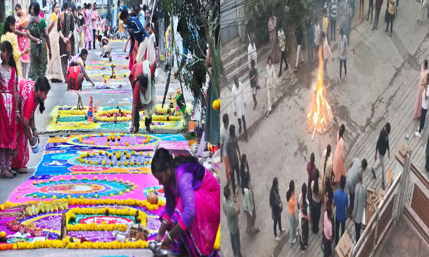 Andhra Pradesh Celebrates Bhogi With Traditional Bonfires, Devotion ...