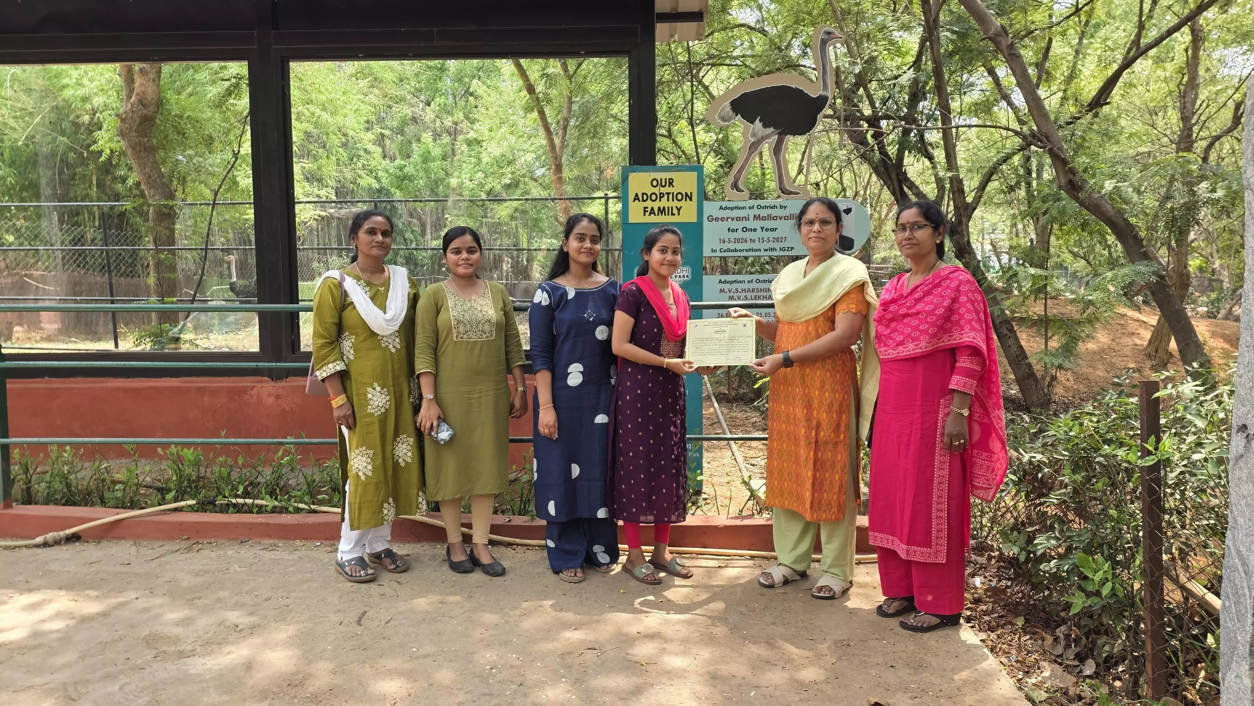 Ostrich Adopted at Vizag Zoo