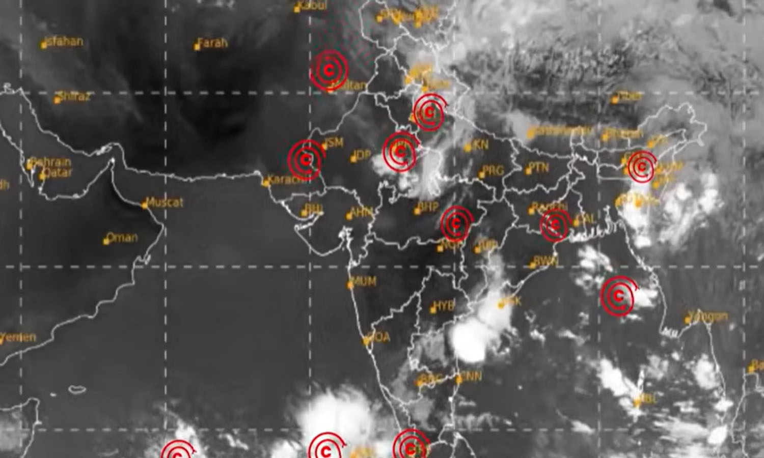 INSAT-3DS Captures 1,600-km Thunderstorm Belt From Rajasthan To Telangana