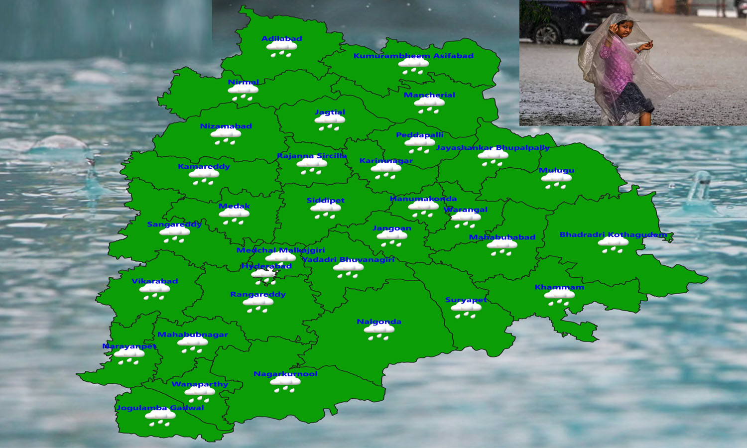 IMD Predicts Heavy Rainfall in Parts of Telangana, Orange Alert Issued