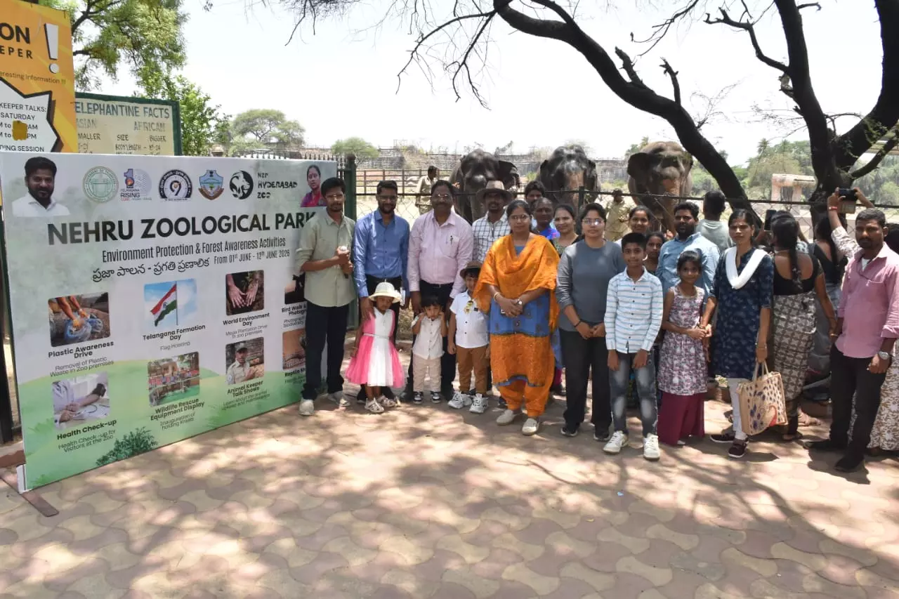 Elephant Awareness Programme Held At Nehru Zoological Park